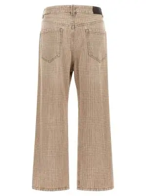 Brunello Cucinelli Prince Of Wales' Jeans - Cream