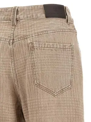 Brunello Cucinelli Prince Of Wales' Jeans - Cream
