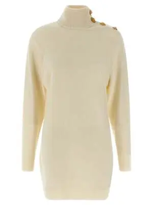 Balmain Cashmere Wool Dress - Cream