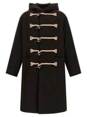 Yohji Yamamoto Flannel Toggle Duffle' Coat - Multicolor