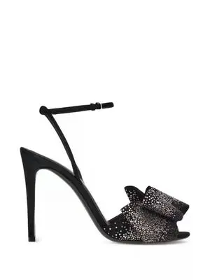 FERRAGAMO Crystal-embellished Double-bow Sandals