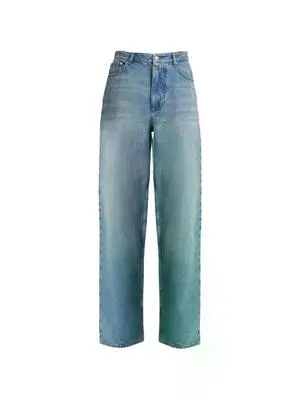 Erdem Stonewashed Straight-cut Jeans