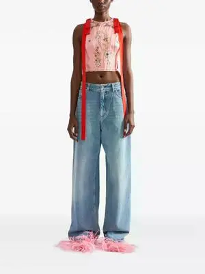 Erdem Stonewashed Straight-leg Jeans - Blue