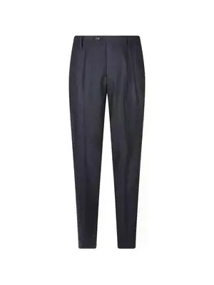 Eleventy Pleated-front Tailored Trousers - Blue