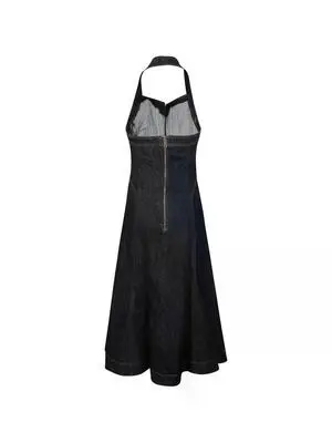 SELF-PORTRAIT Halterneck Panelled Midi Dress