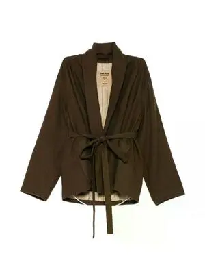 UMA WANG Belted Shawl-collar Jacket