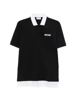 Moschino Logo-print Layered-effect Polo Shirt
