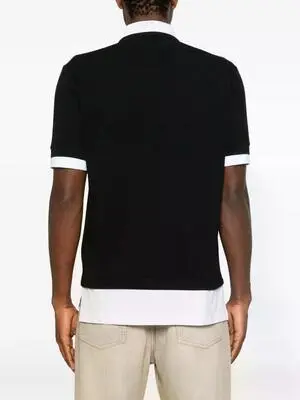 Moschino Logo-print Layered-effect Polo Shirt