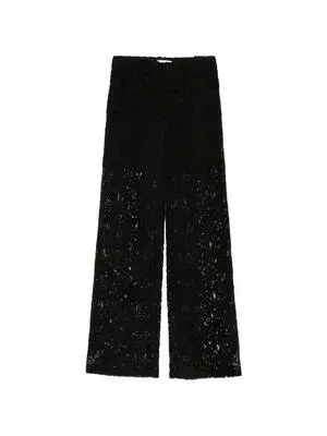 QUETSCHE Lace-overlay Wide-leg Trousers