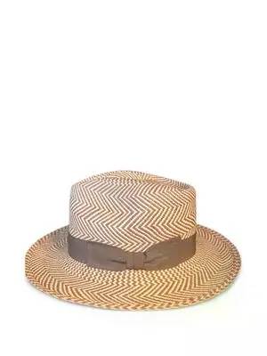 PALMARA HATS The Theater One Zig-zag Straw Hat - Neutrals