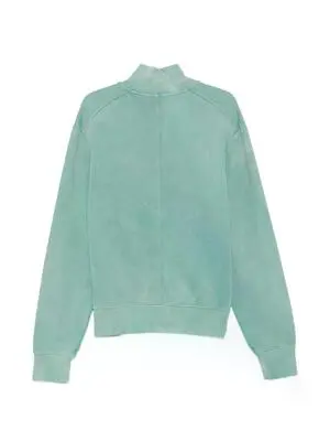 ENTIRE STUDIOS Port Button-up Mock-neck Sweatshirt - Green