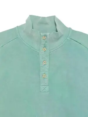 ENTIRE STUDIOS Port Button-up Mock-neck Sweatshirt - Green