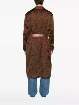 Etro Paisley-jacquard Belted Coat