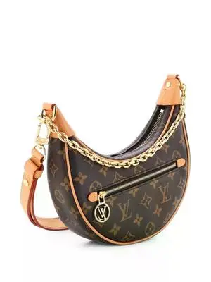 LOUIS VUITTON Loop Handbag Monogram Canvas Hobo Bag - Brown