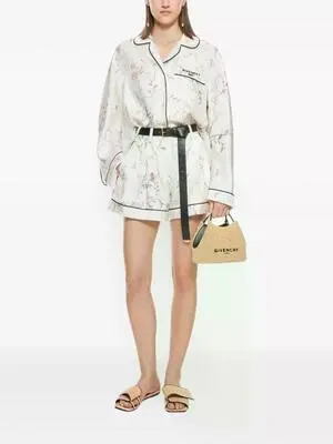 Givenchy Nano Facet Tote Bag In Sponge Raffia