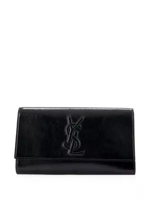 SAINT LAURENT Belle De Jour Leather Large Clutch Bag