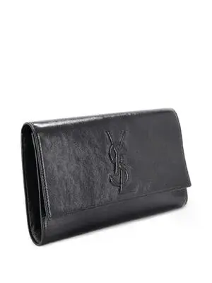 Saint Laurent Belle De Jour Leather Large Clutch Bag