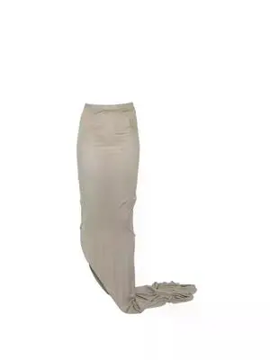 Rick Owens Asymmetric Jersey Maxi Skirt