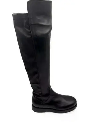 Agl Leather Over-the-knee Boots - Black