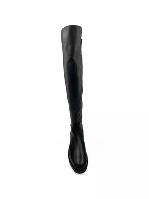 Agl Leather Over-the-knee Boots - Black