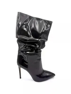 Paris Texas Patent-leather Slouchy Boots - Black