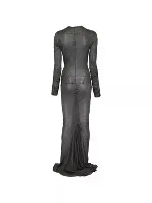 Rick Owens Faded-effect Panelled Maxi Dress
