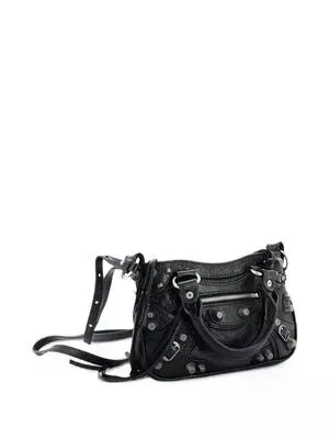 Balenciaga Le Cagole Giant Studs Leather Mini Tote Bag - Black