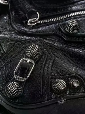 Balenciaga Le Cagole Giant Studs Leather Mini Tote Bag - Black