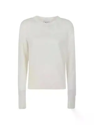 ALLUDE Fine-knit Cashmere Sweater - White
