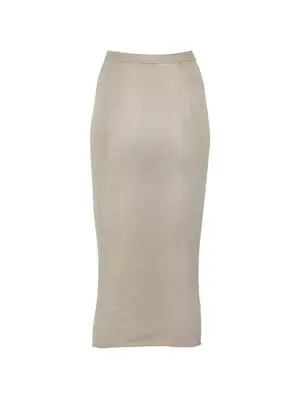 Rick Owens Drawstring-waist Slit-detail Midi Skirt