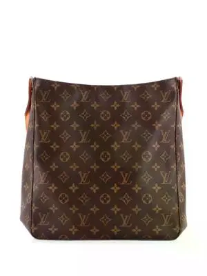 LOUIS VUITTON Looping Handbag Monogram Canvas Gm Shoulder Bag - Brown