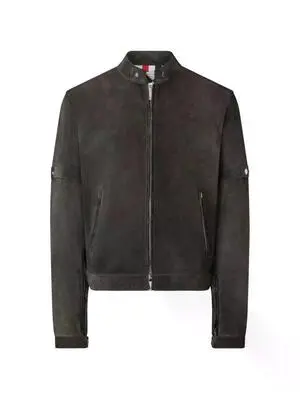 Thom Browne Leather Racer Jacket - Grey
