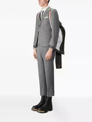 Thom Browne Leather Racer Jacket - Grey