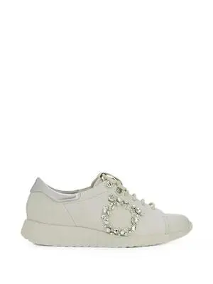 FERRAGAMO Gancini Crystal-embellished Sneakers