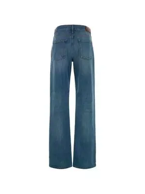 Gucci Bleached Washed Cotton Denim Pants