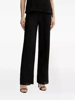 MORGAN Pleated Wide-leg Trousers - Black