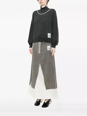 Mihara Yasuhiro Pearl-embellished Distressed Jumper