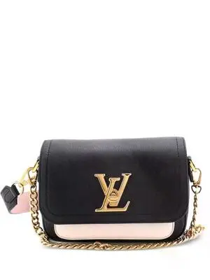 LOUIS VUITTON Lockme Tender Handbag Leather Crossbody Bag - Black