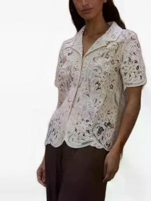 ALL THAT REMAINS Freya Floral-lace Shirt