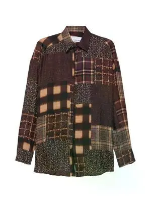 COSTUMEIN Patchwork-print Long-sleeve Shirt