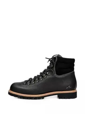 Paul & Shark Lace-up Leather Boots - Black