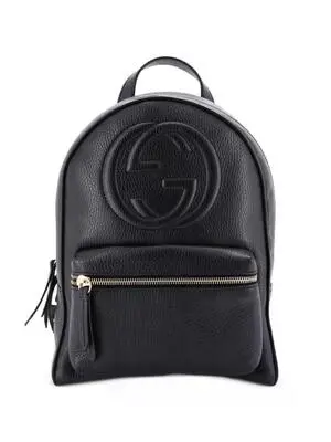 Gucci Soho Chain Leather Backpack - Black