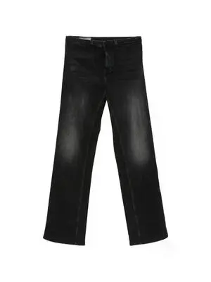 Gucci Cotton Denim Pants With Web - Black