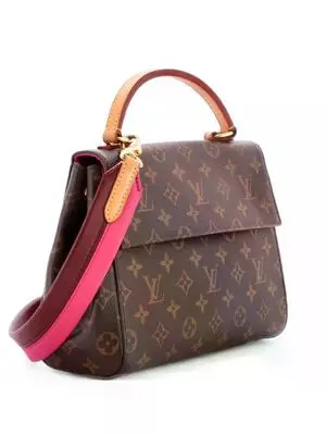 LOUIS VUITTON Cluny Top Handle Bag Monogram Canvas Bb Satchel - Brown