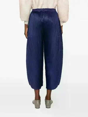 Issey Miyake Plissé-effect Cropped Trousers