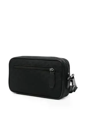 Emporio Armani Monogram-pattern Logo-plaque Wash Bag