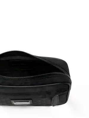 Emporio Armani Monogram-pattern Logo-plaque Wash Bag