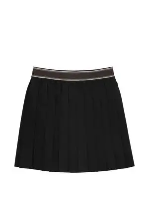 Versace Pleated Wool-mohair Mini Skirt