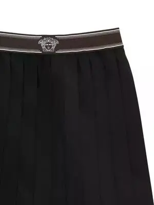 Versace Pleated Wool-mohair Mini Skirt