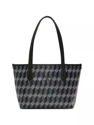 AU DEPART Geometric-print Leather Shoulder Bag